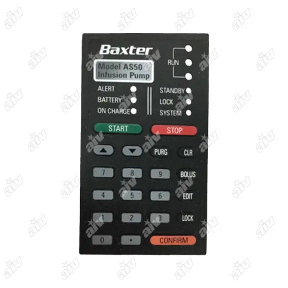 Baxter AS50 Parts: Rubber Keypad Overlay - New | AIV